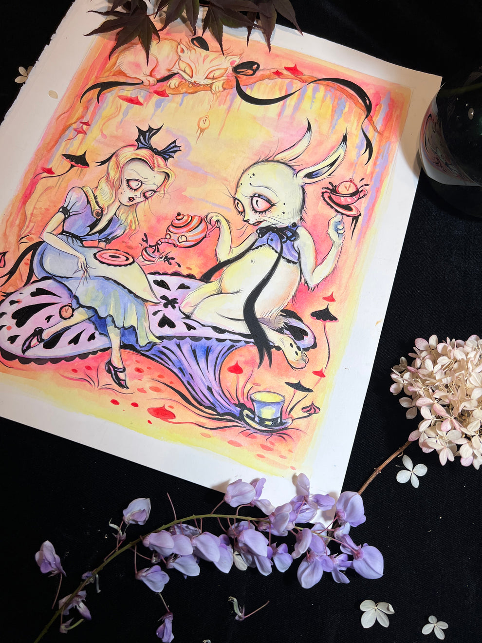 "White Rabbit Tea" Limited Edition Print – Camille Rose Garcia Store